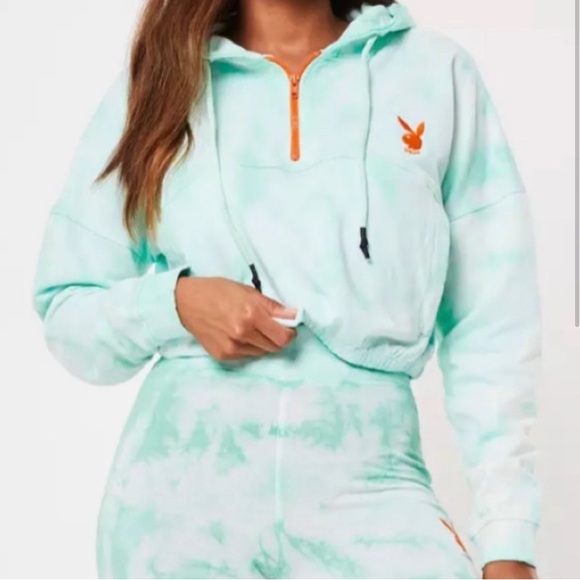 Missguided | Jackets & Coats | Playboy X Missguided Cropped Hoodie ...